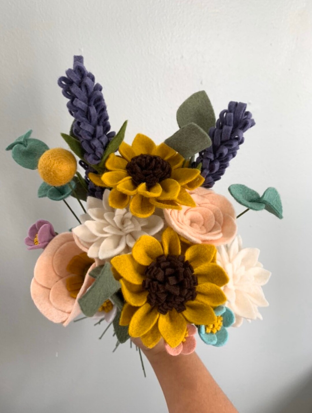 FELT FLOWER BOUQUET No. 022 Forever Flower Bouquet Teachers Gift ...