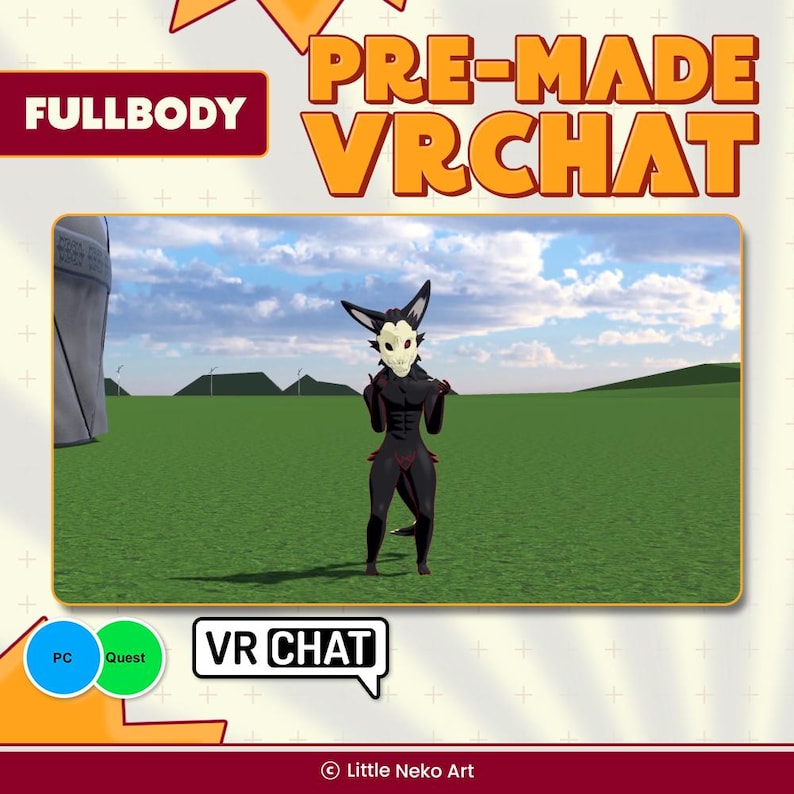 Vrchat Avatar Zyan Taiju | Dark Fantasy Furry Creature | Skull Beast ...