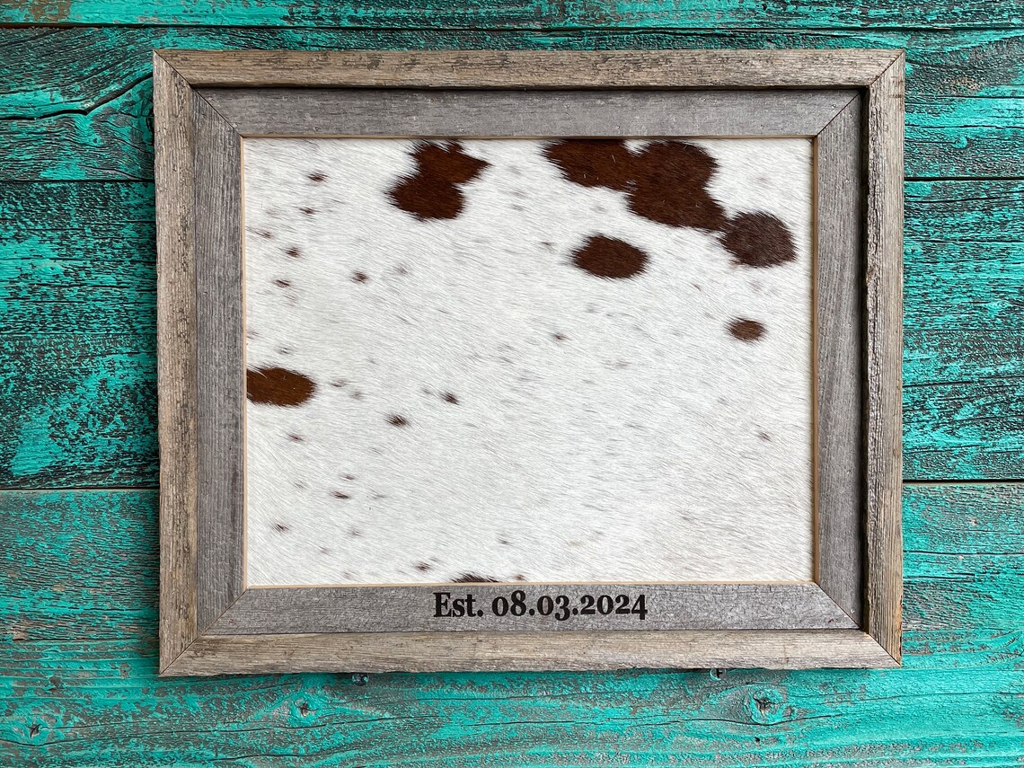 Lasered Ceremony Cowhide Branding Frame - Etsy