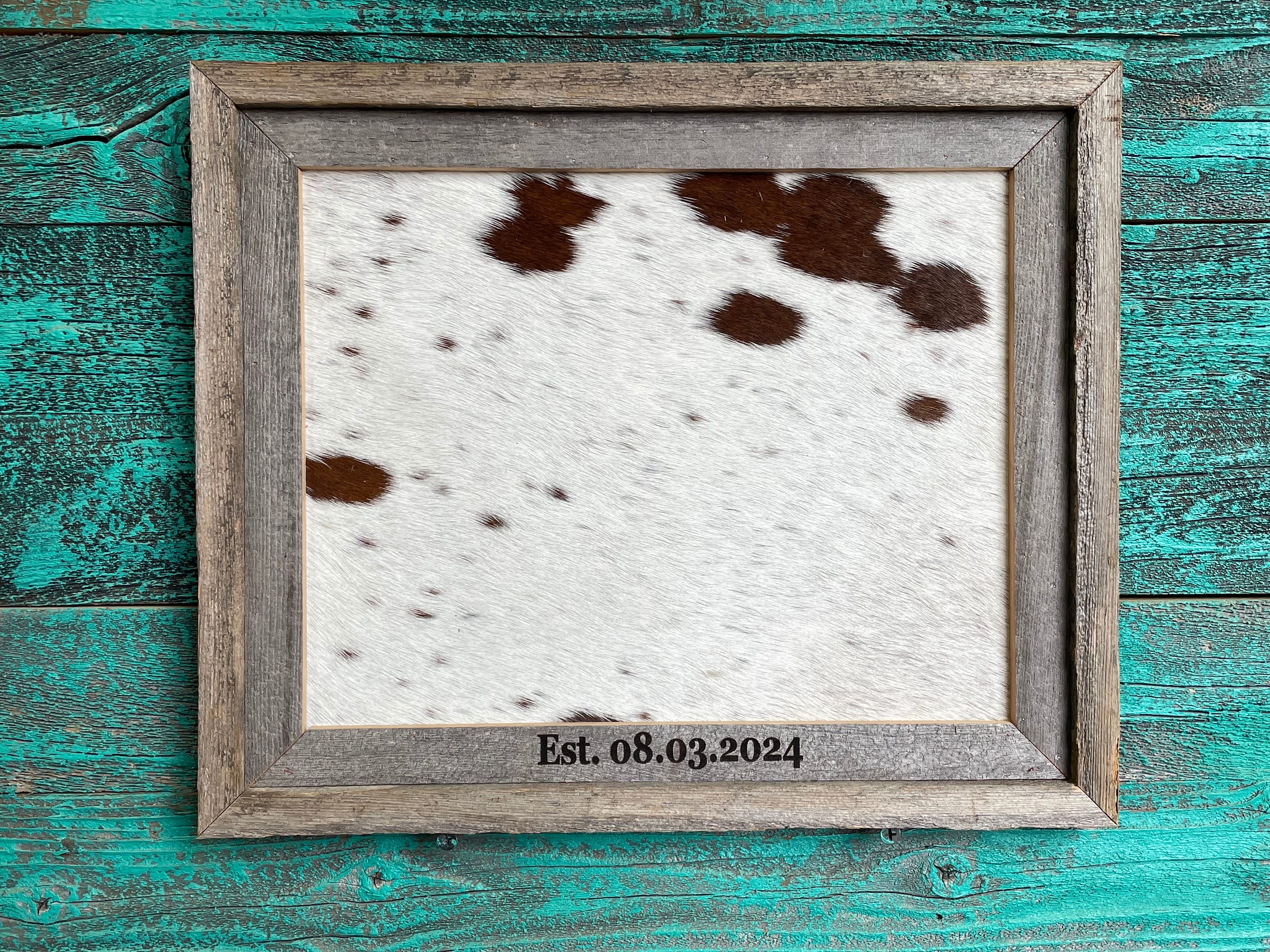 Lasered Ceremony Cowhide Branding Frame - Etsy