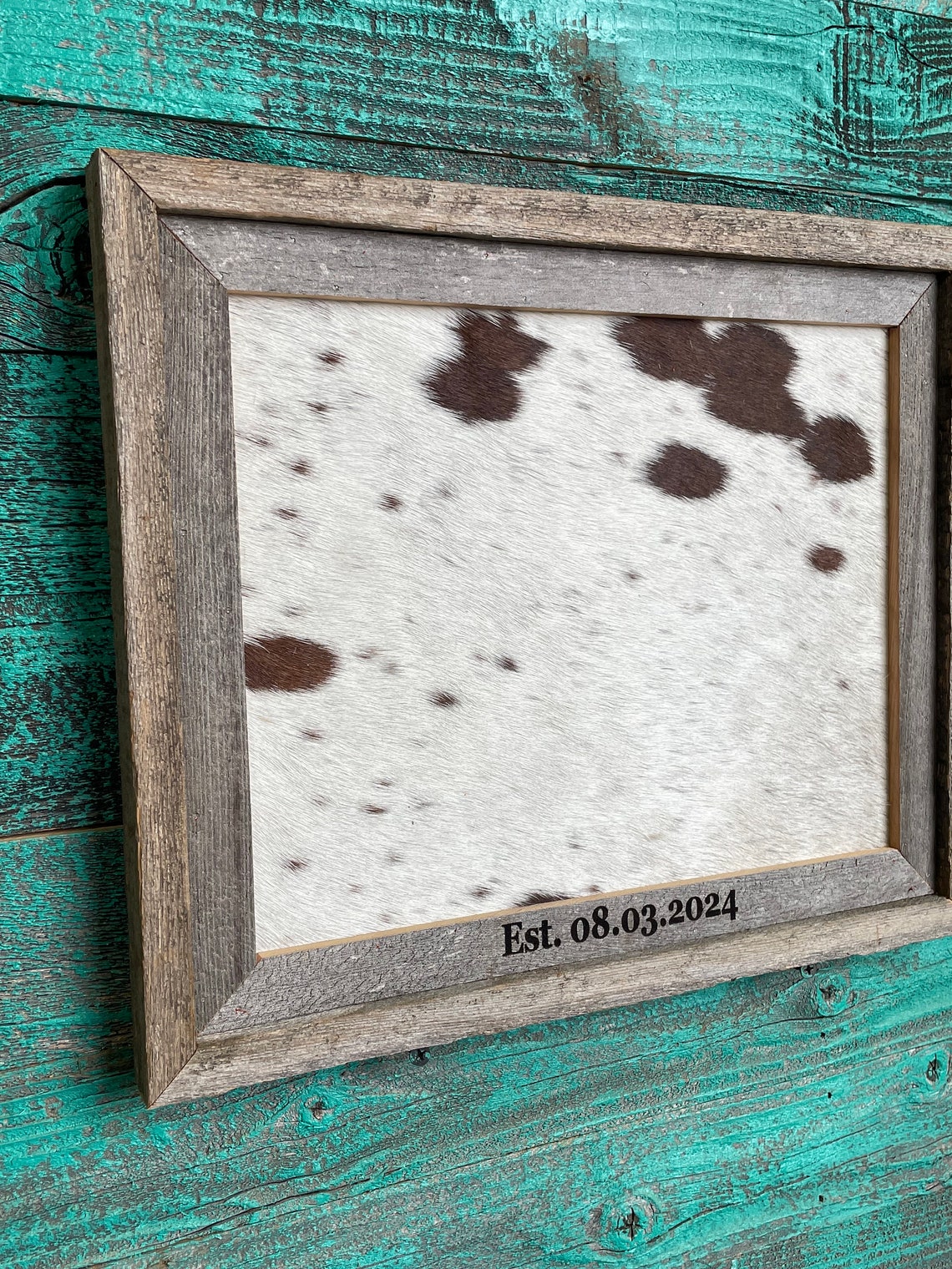 Lasered Ceremony Cowhide Branding Frame - Etsy