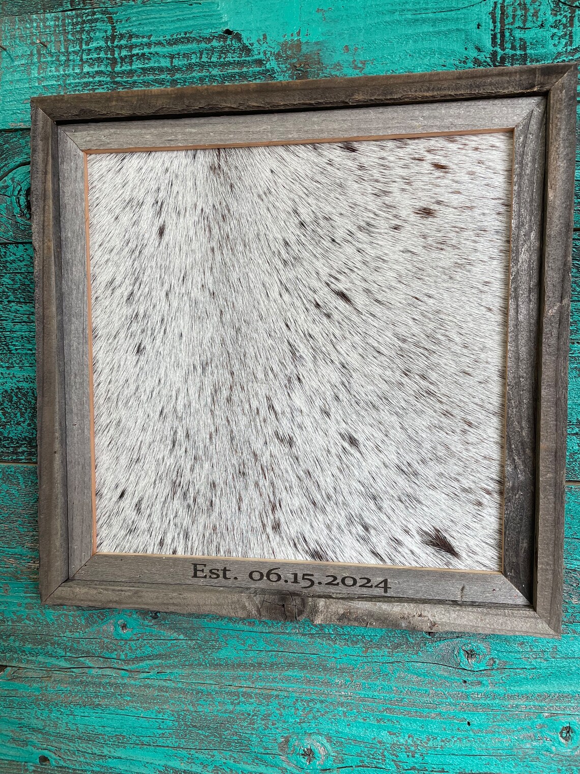 Lasered Ceremony Cowhide Branding Frame - Etsy