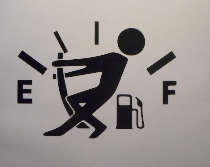 Guy Gas Gauge Decal Fuel Gauge Car Decal - Etsy