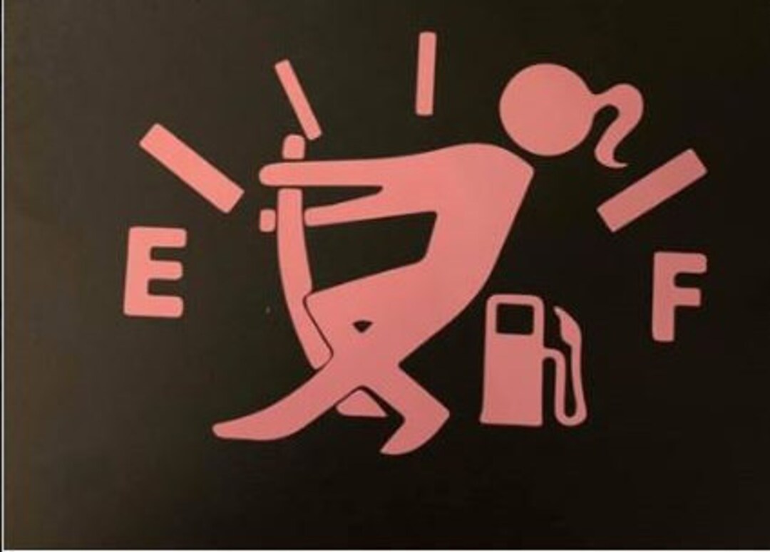 Girl Gas Gauge Decal | Fuel Gauge Car Decal - Etsy