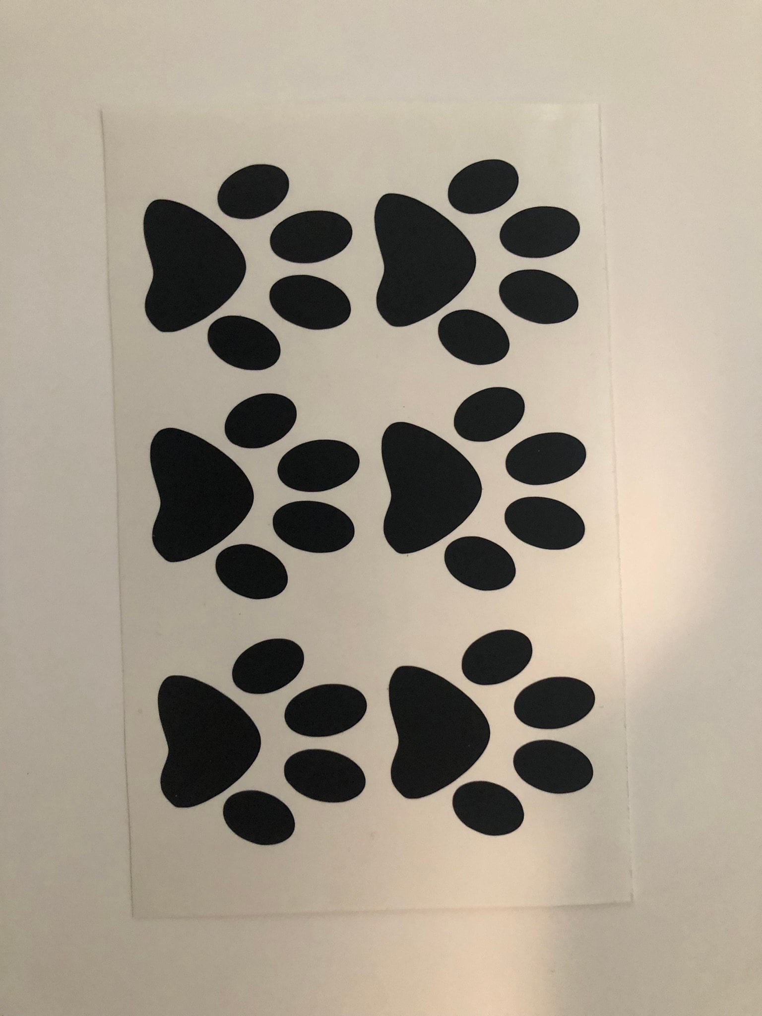 Set of 6 Vinyl Dog Paw Decals Stickers - Etsy