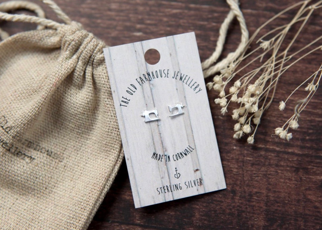 Sewing Machine Sterling Silver Mini Stud Earrings - Etsy