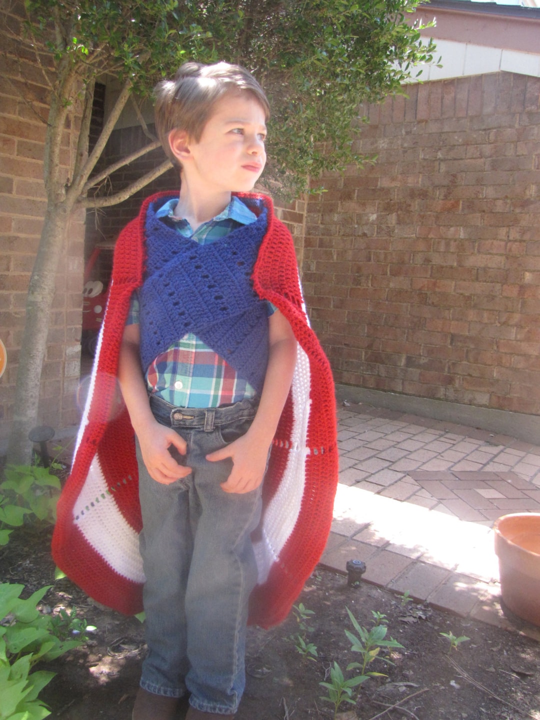 Superhero Pattern Cape Blanket, It Has Straps! Instant Download ...