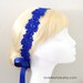 Royal Blue Beaded Lace Sash Royal Blue Lace Headband Bridal - Etsy