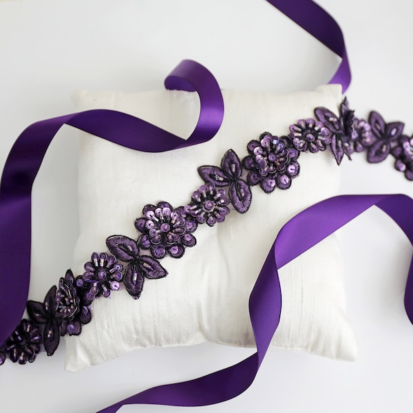 Plum Sash - Etsy