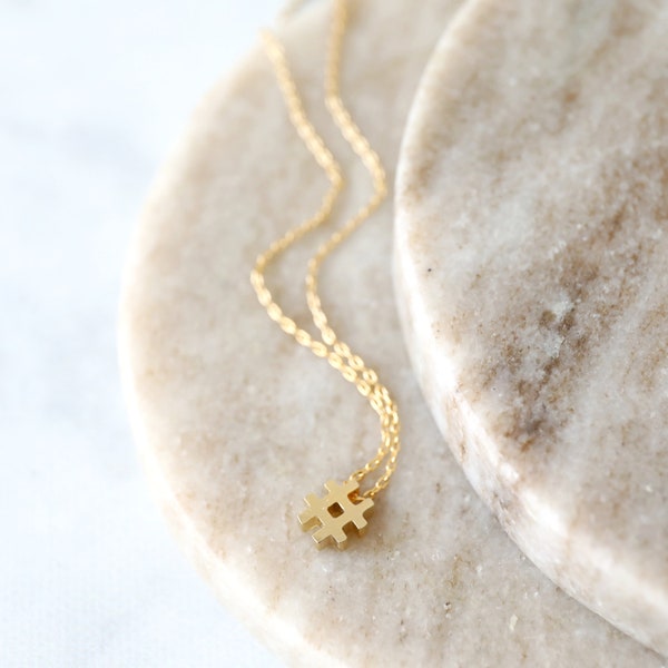 Hashtag Necklace - Etsy