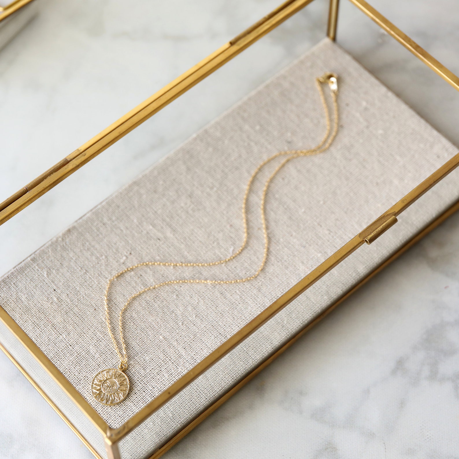 Gold Sun Coin Necklace Gold Sunburst Coin Necklace - Etsy