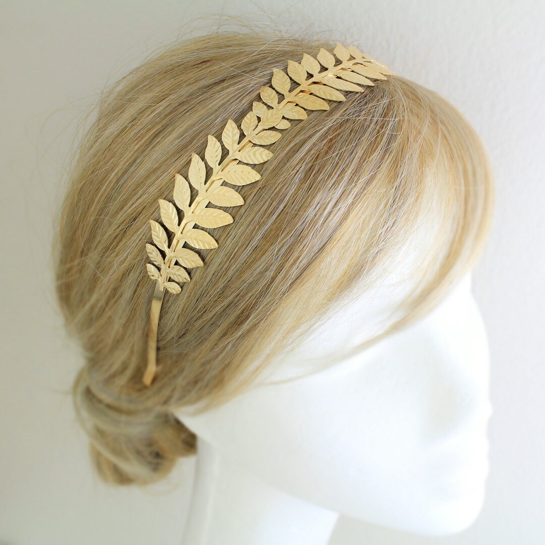 Gold Leaf Headband, Laurel Wreath Headband,wedding Head Piece,branch ...