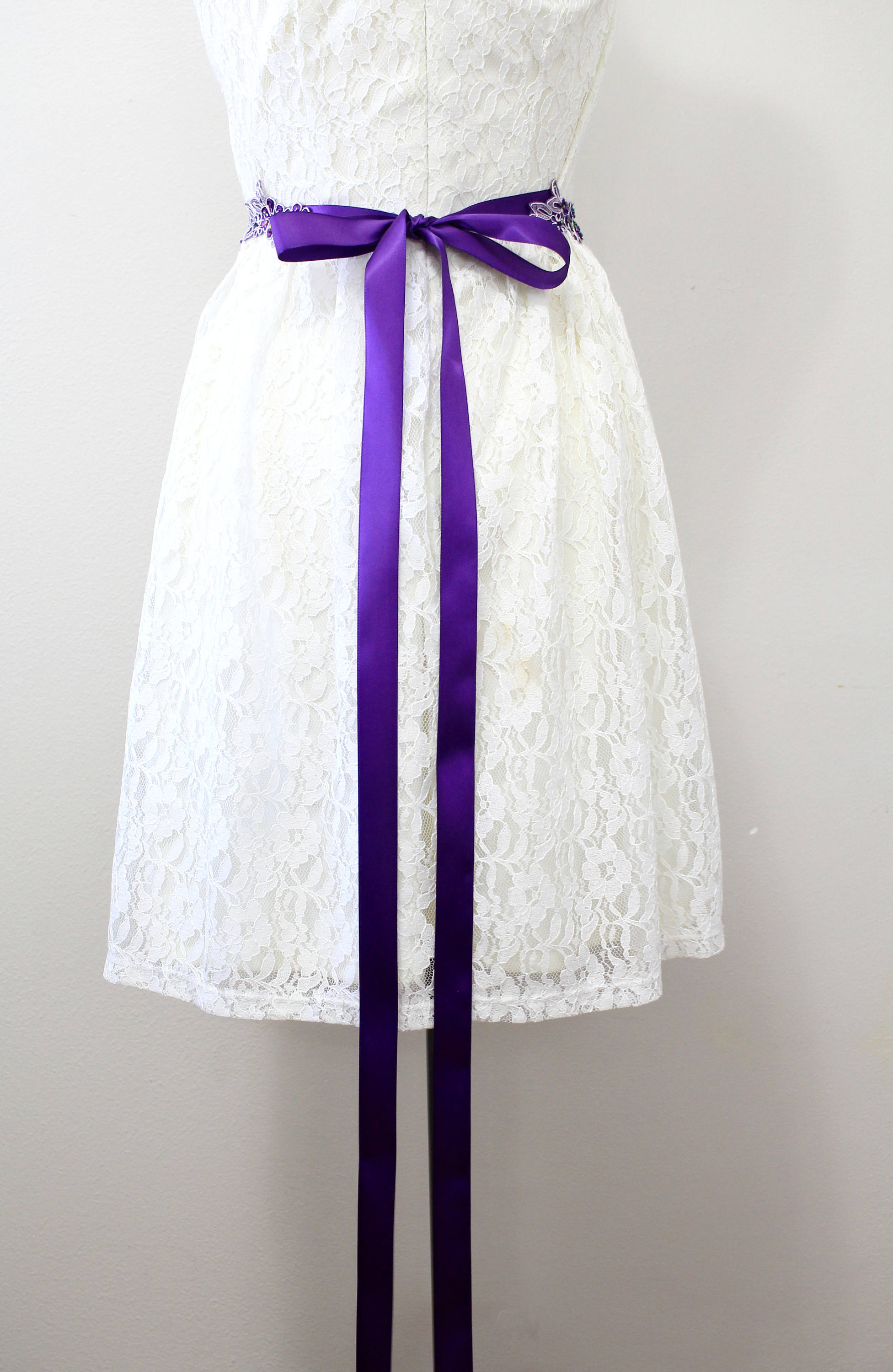 Purple and Lavender Beaded Lace Sash Purple Lace Headband | Etsy
