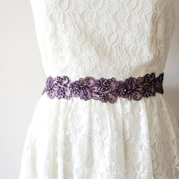 Plum Sash - Etsy