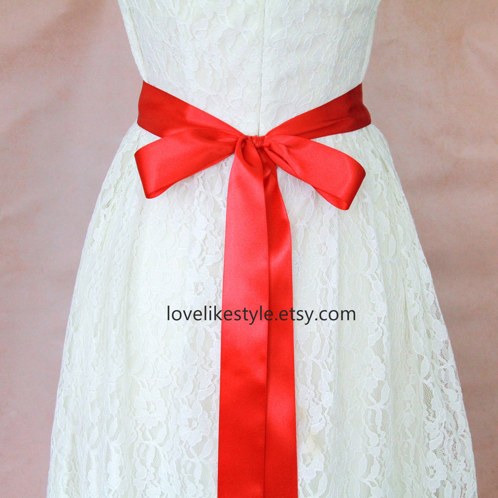 Red Beaded Lace Sash Bridal Red Sash Bridesmaid Sash Flower - Etsy