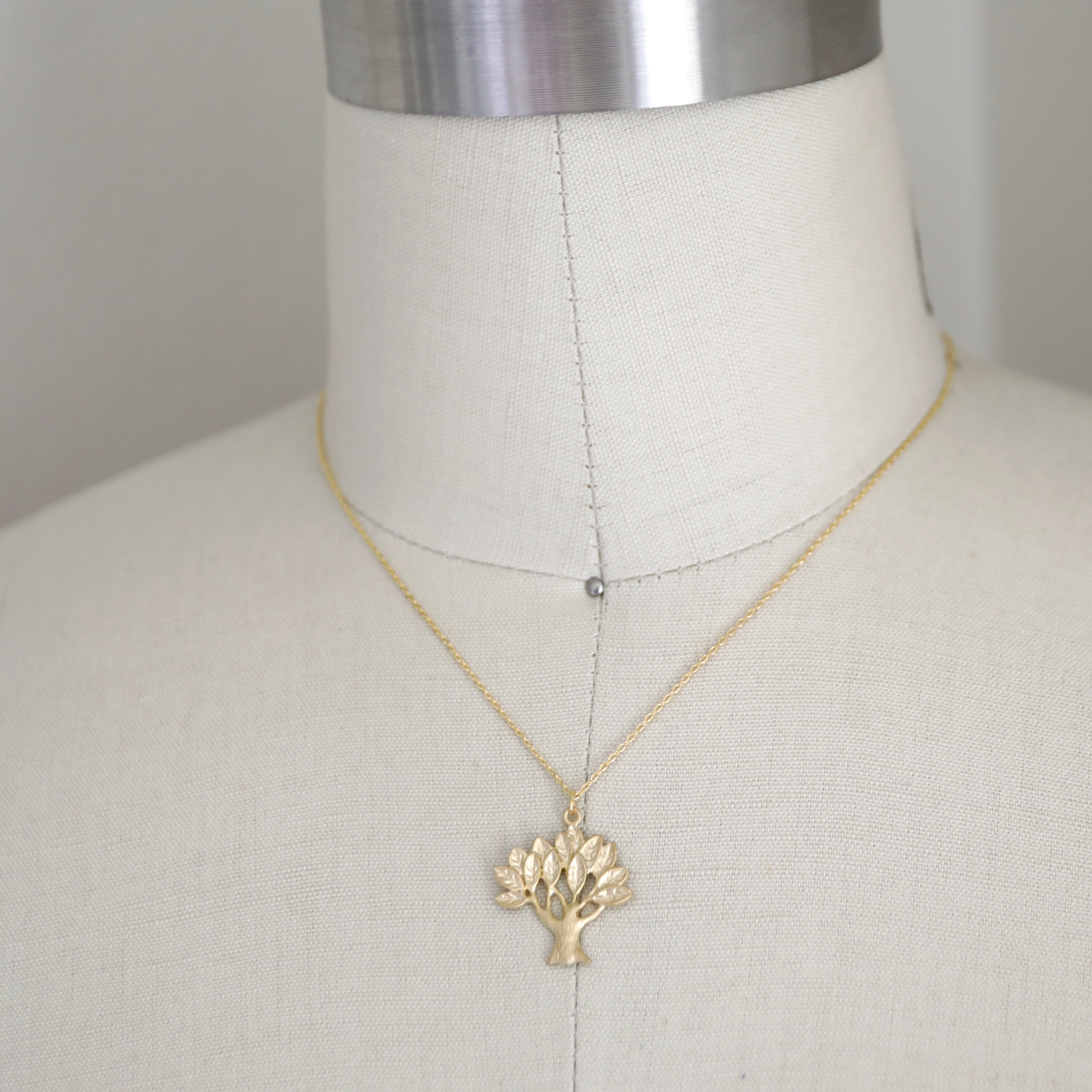 Gold Tree Necklace Gold Tree Pendant NecklaceTree | Etsy