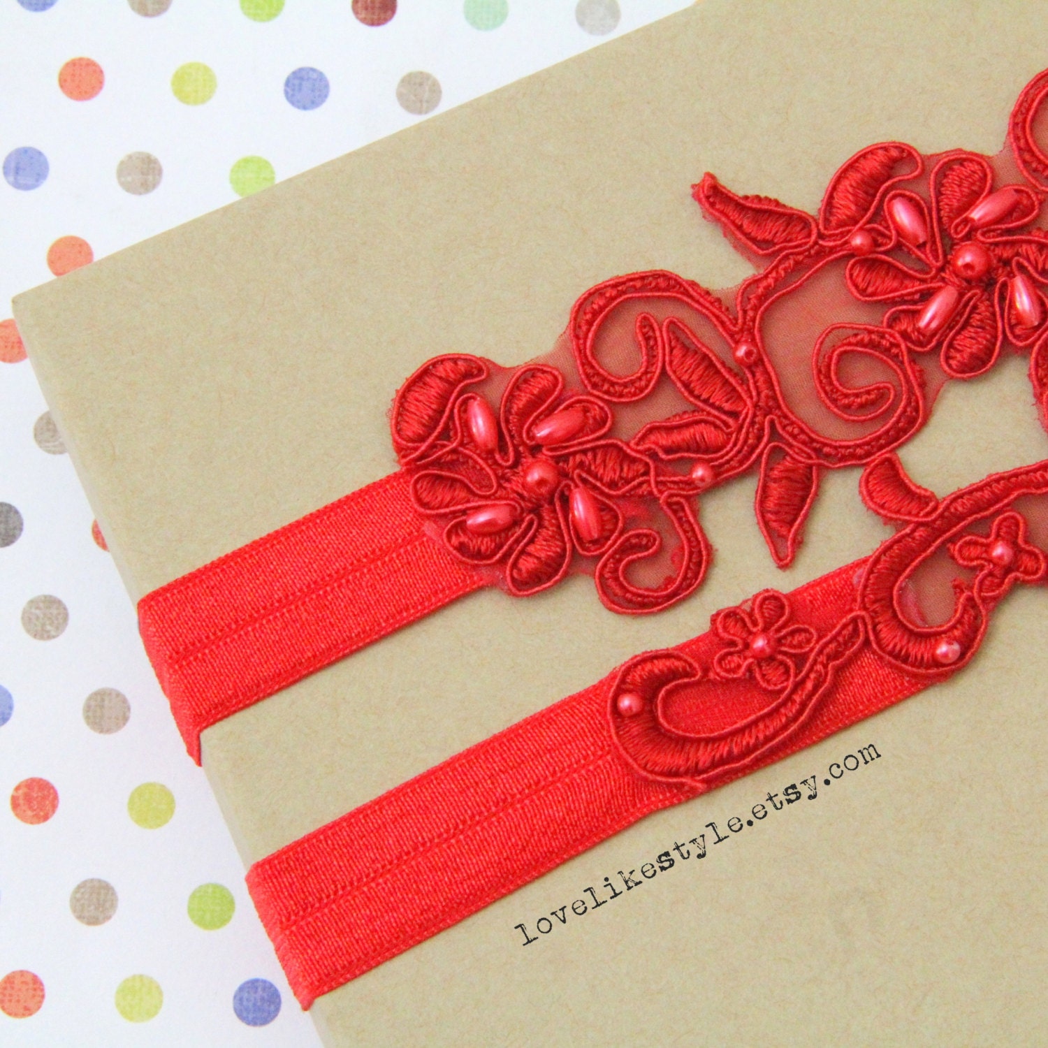 Red Beaded Lace Wedding Garter Set Red Lace Garter Set Toss - Etsy ...