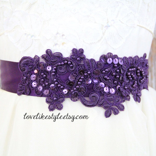 Plum Sash - Etsy