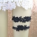 Wedding Garter Set, Ivory Embroidery Flower With Ruffle Elastic Garter ...