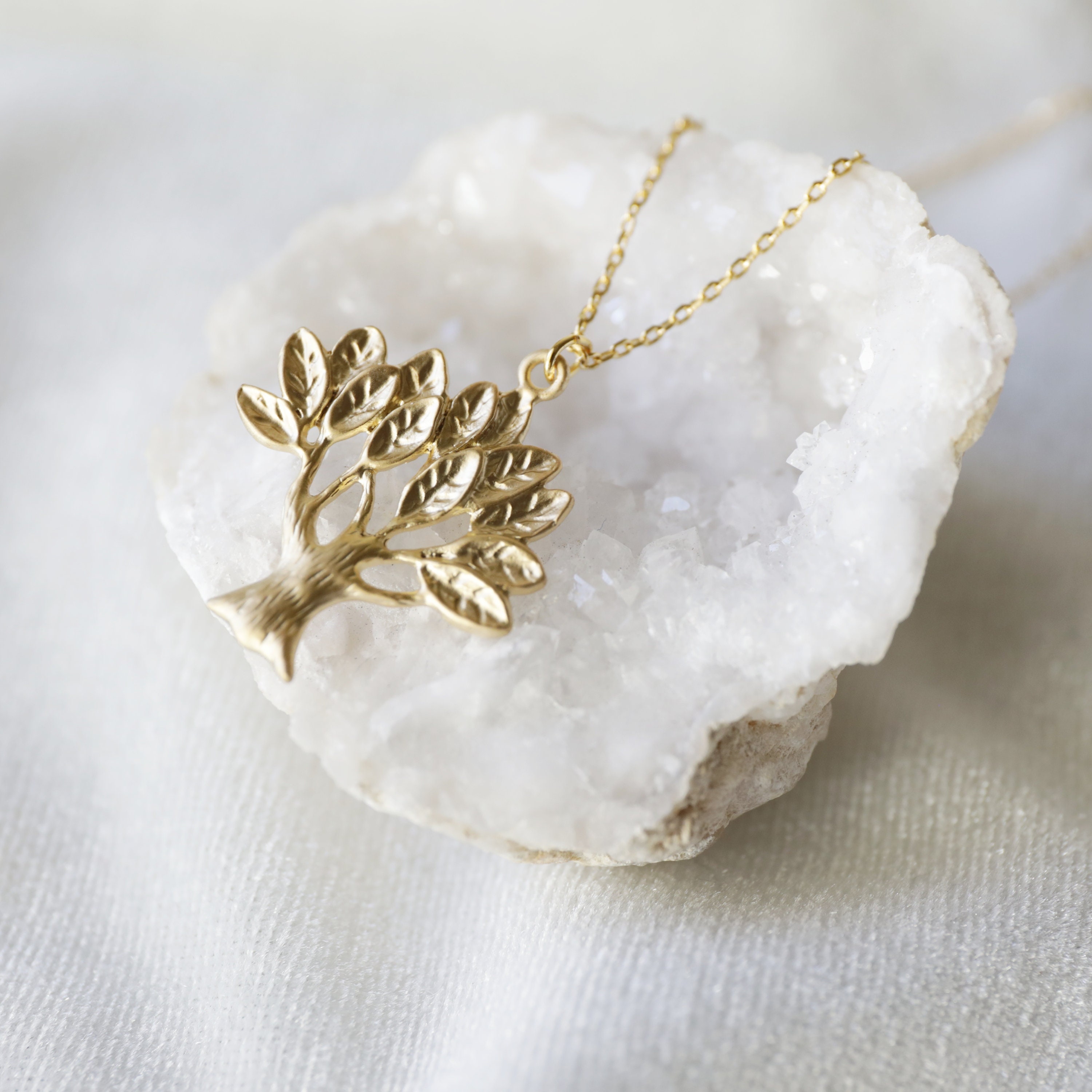 Gold Tree Necklace Gold Tree Pendant NecklaceTree | Etsy