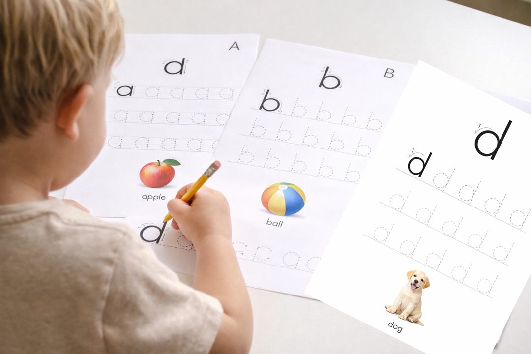 Montessori Alphabet Tracing Worksheets A–Z Printable | Preschool ...