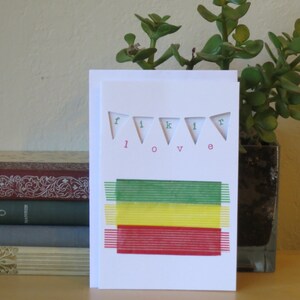 Fikir/love Greeting Card With Ethiopian Flag - Etsy