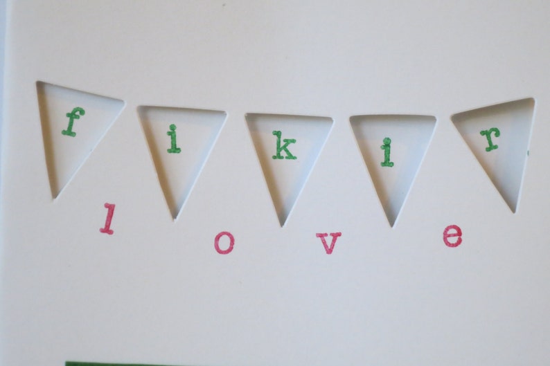 Fikir/love Greeting Card With Ethiopian Flag - Etsy