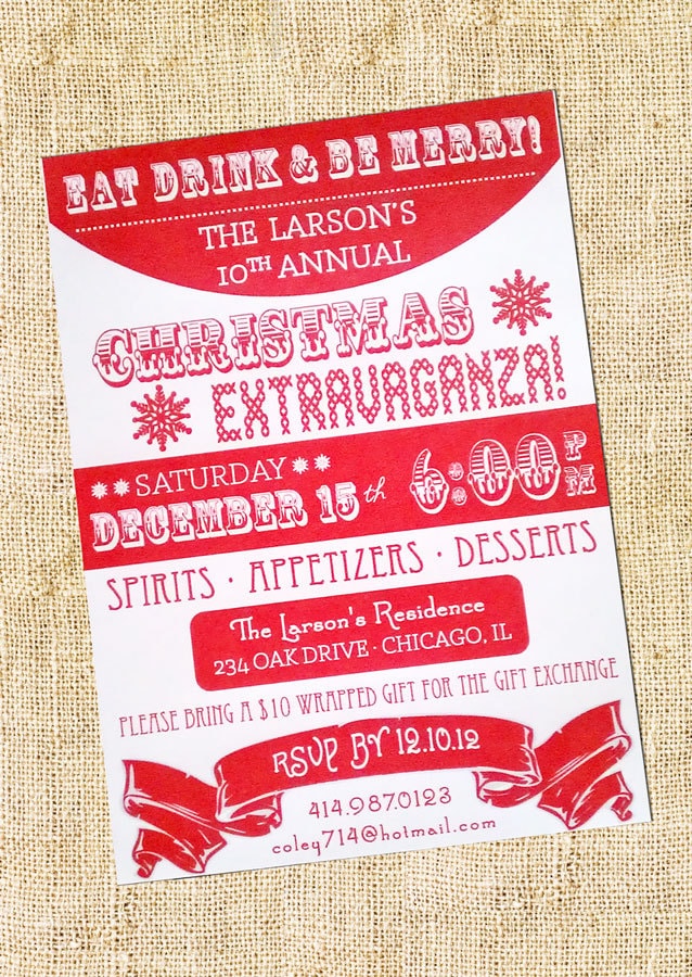 Holiday Party Extravaganza Invitation - Etsy