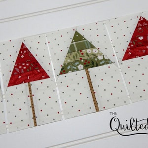 4" Scrappy Pines Block Pattern-pdf Foundation Paper Piecing Quilt Block ...