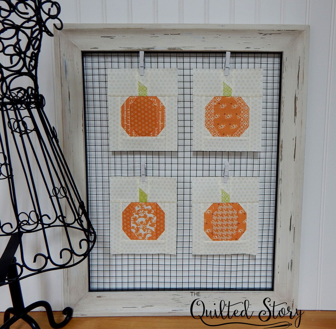 Pumpkin Patch Quilt Block Pattern-pdf Foundation Paper Piecing Quilt ...