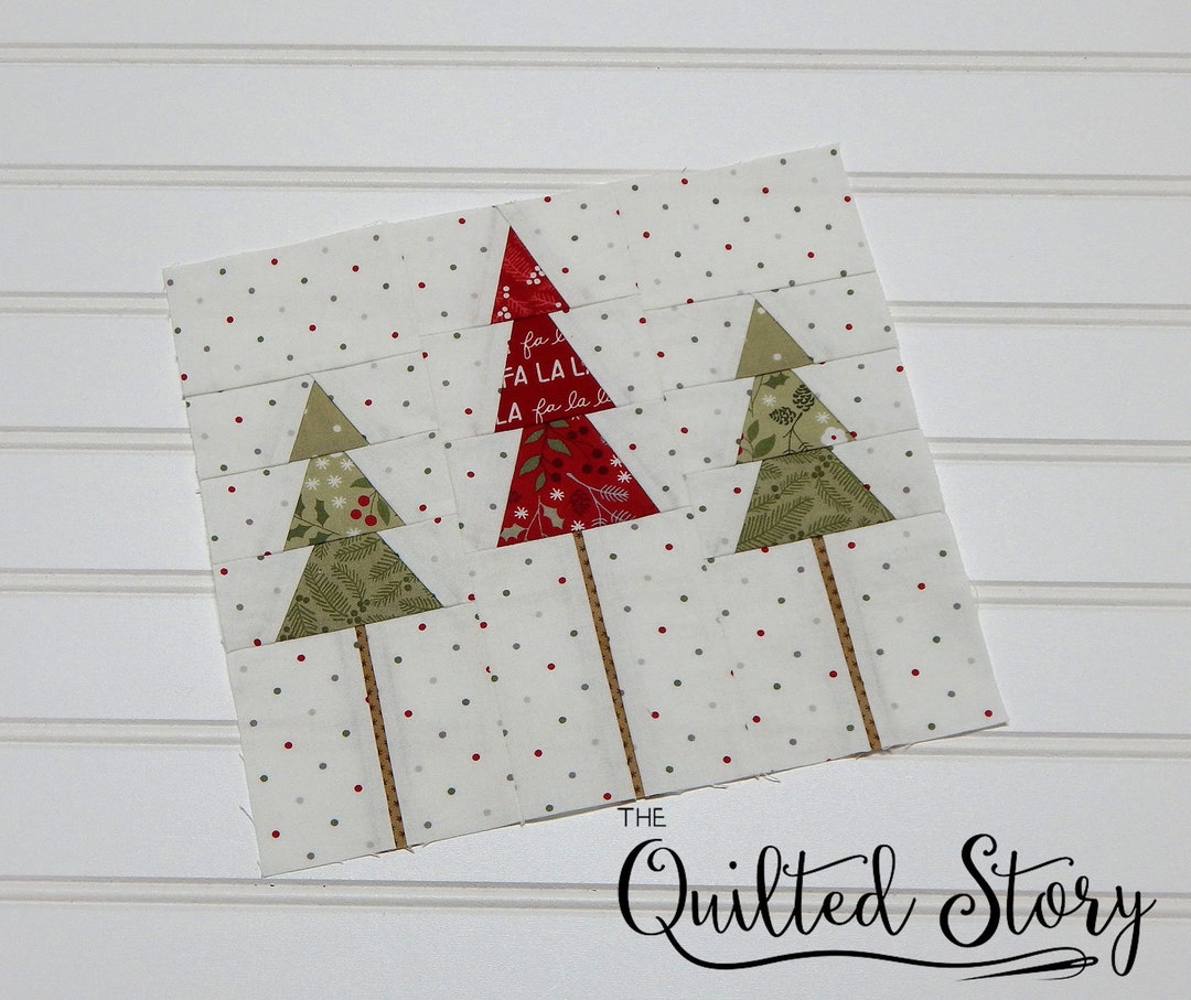 Christmas Pines in the Woods Block Pattern-pdf Foundation Paper Piecing ...