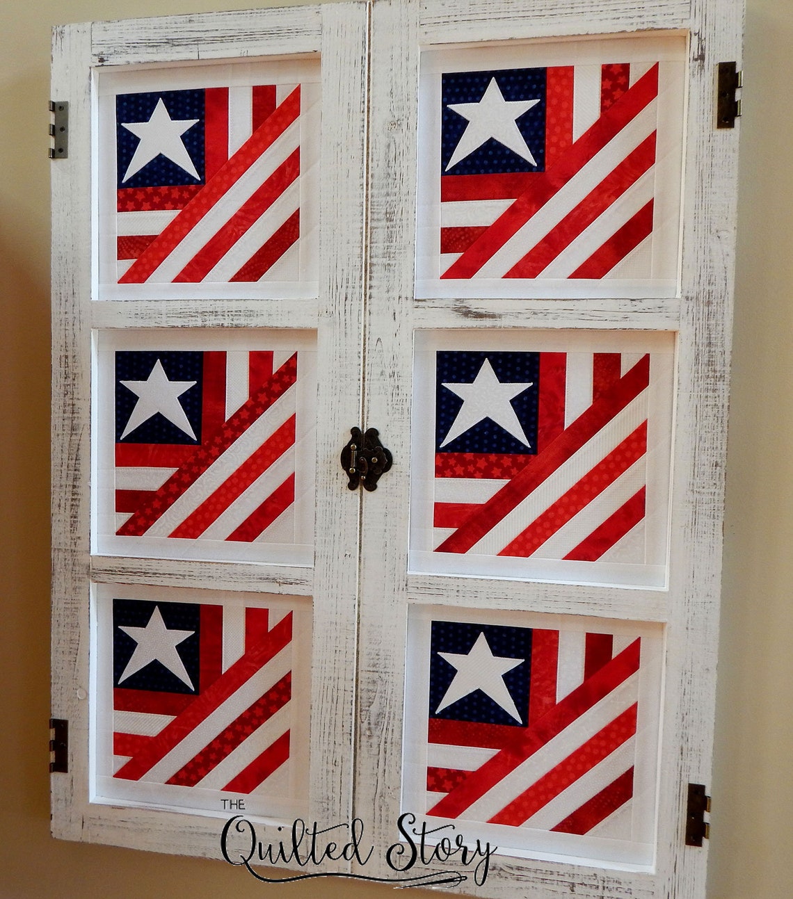 Quilting Pattern-patriots Flag Quilt Block Pattern-pdf Foundation Paper ...