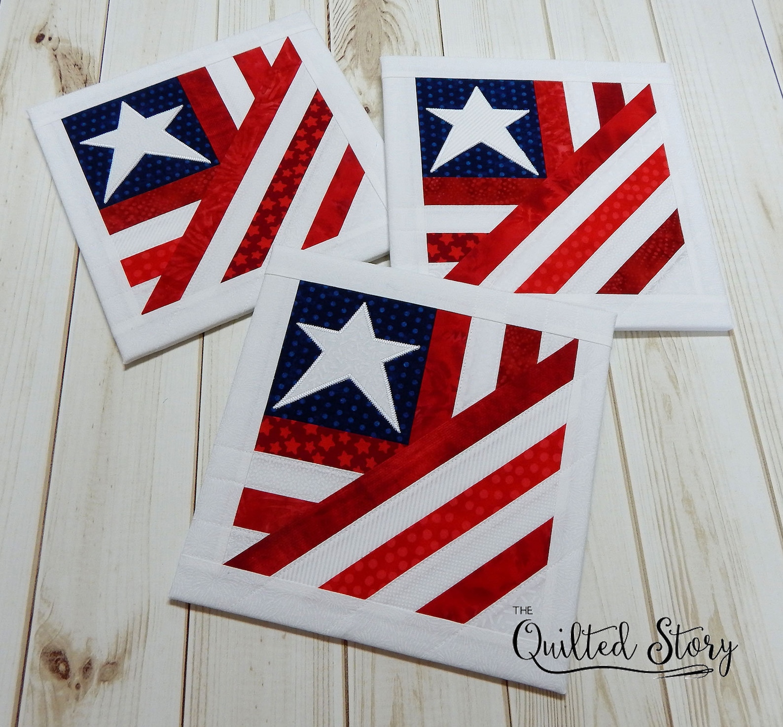 Quilting Pattern-patriots Flag Quilt Block Pattern-pdf Foundation Paper ...