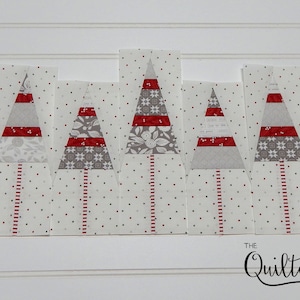 4" Candy Cane Lane Tree Block Pattern-pdf Foundation Paper Piecing ...