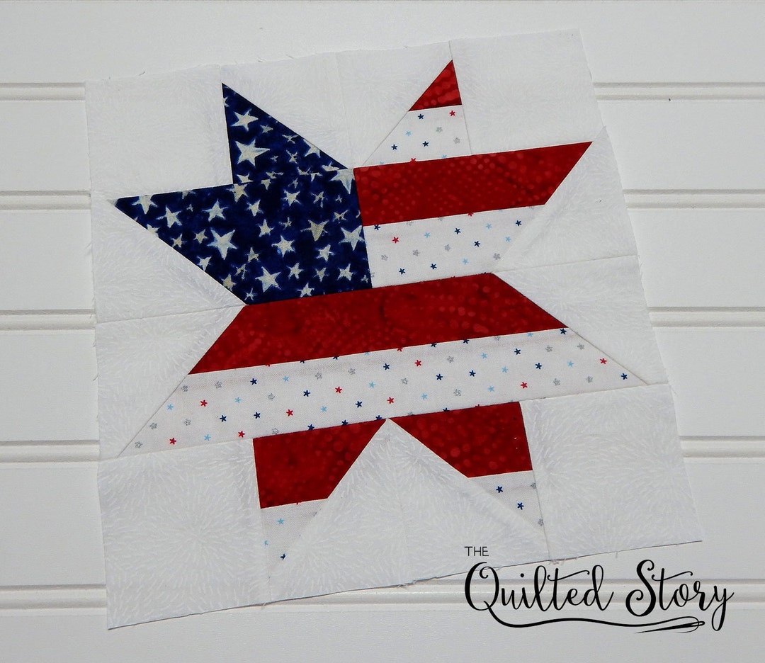 LARGE Sizes American Star Quilting Pattern-pdf Foundation Paper Piecing ...