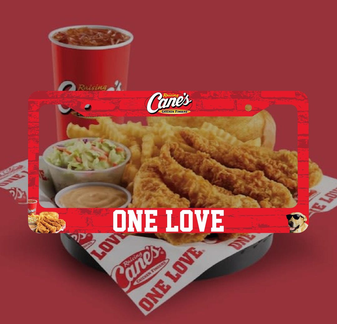 Raising Cane's License Plate Frame - Etsy