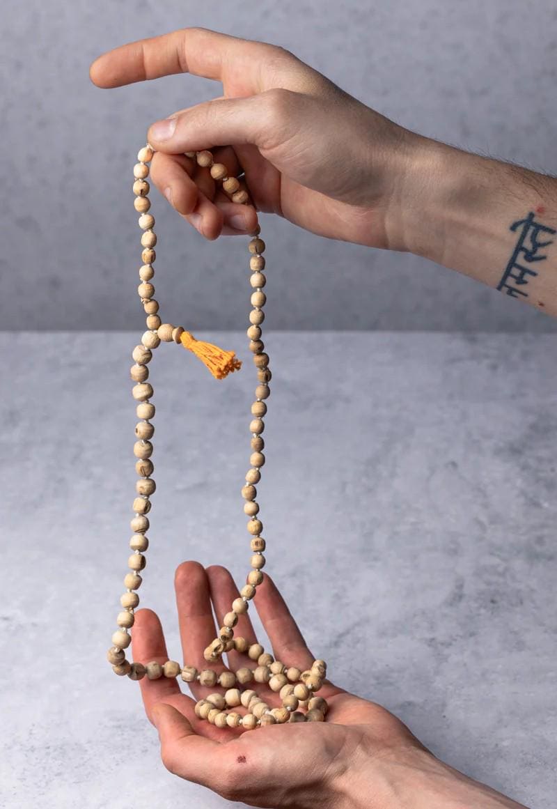Tulsi Japa Mala Necklace – Sacred Tulsi Beads Prayer Mala for ...