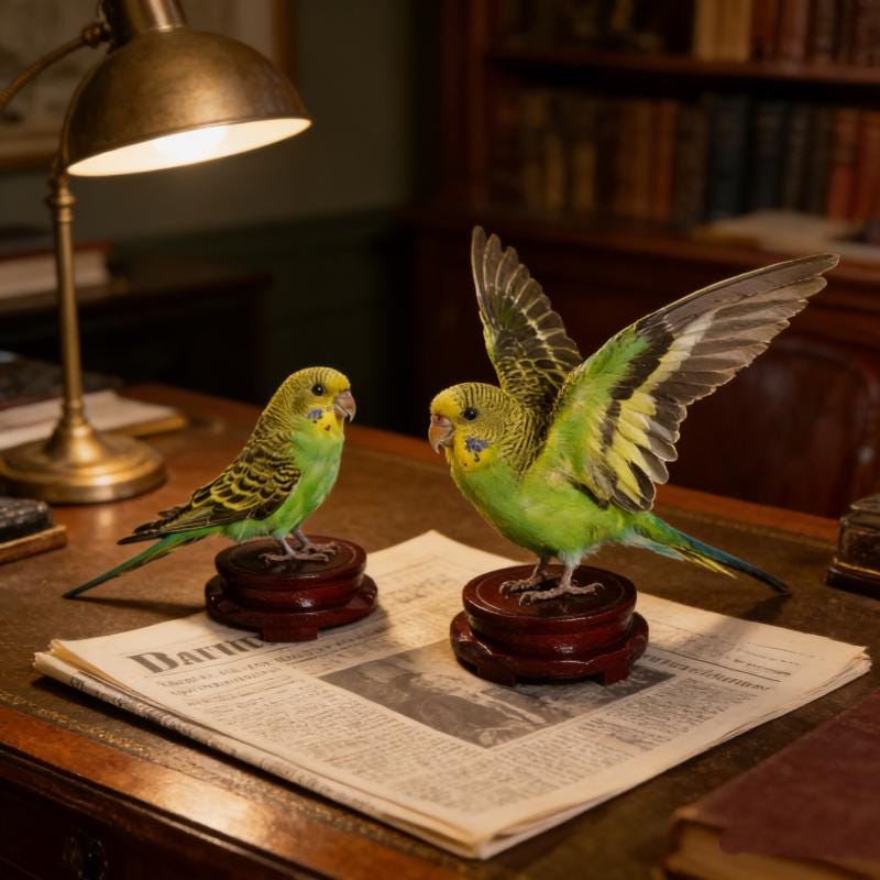 Taxidermy Budgie - Etsy UK