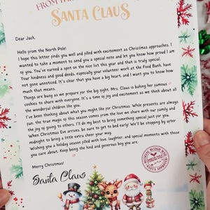 2024 Letter From Santa With Nice List Certificate Magic Reindeer Food ...