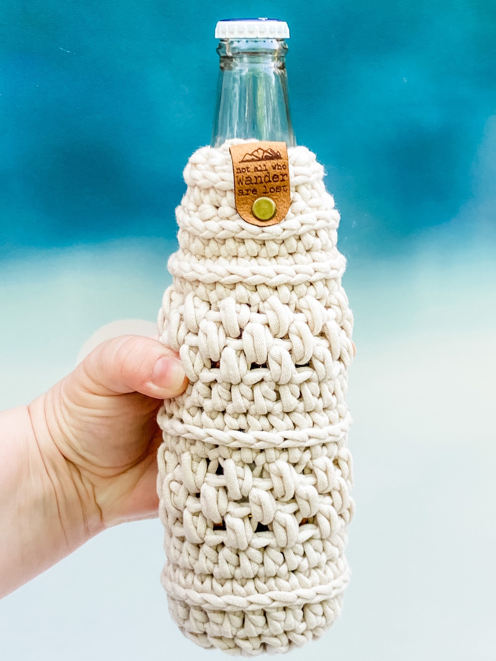 Crochet Pattern-pretty Bottle Cozy-beer Cozy-crochet - Etsy