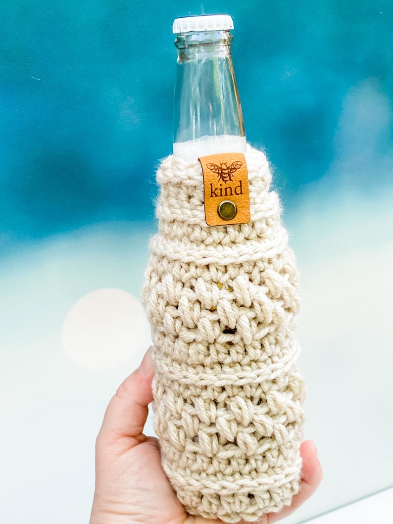 Crochet Pattern-pretty Bottle Cozy-beer Cozy-crochet | Etsy
