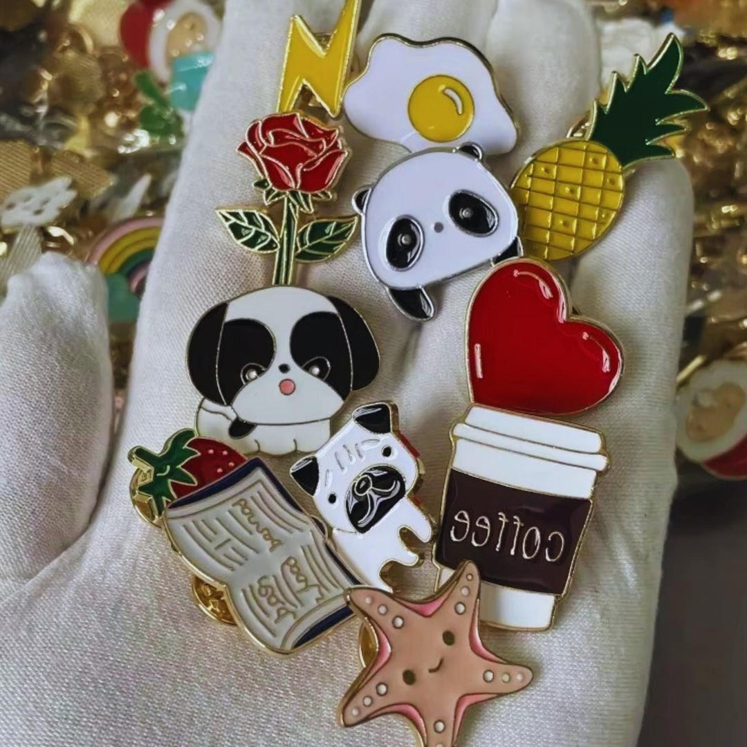 Cartoon Enamel Pin Set: 30 Unique Designs for Jackets, Backpacks, Hats ...