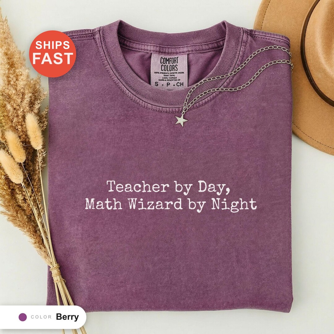 Teacher by Day Math Wizard Night Shirt, STEM Humor Tee - Etsy
