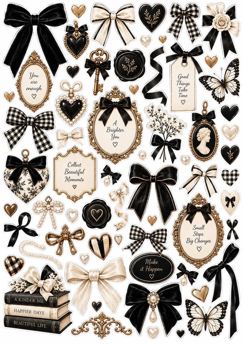 Vintage Winter Sticker Bundle, Printable Planner Stickers, Christmas ...