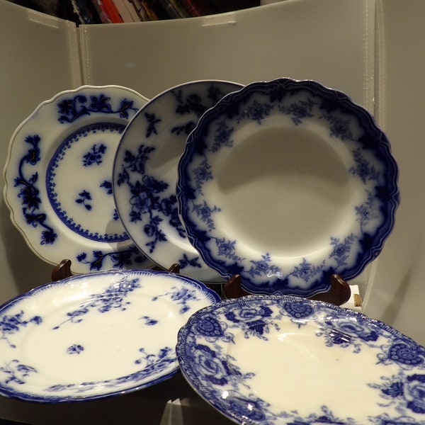 Antique Blue Plates - Etsy