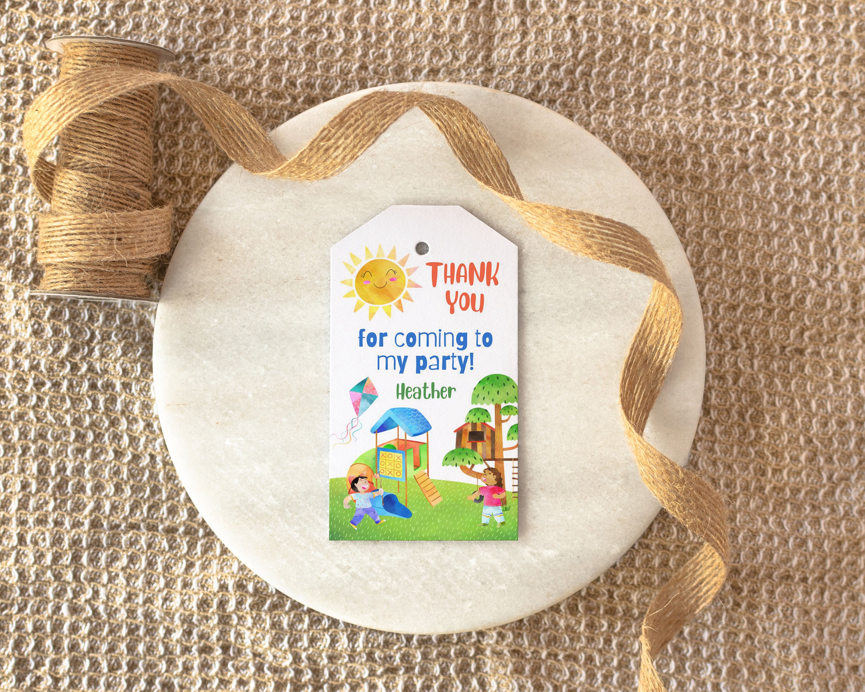 Editable Birthday Gift Tags Playground Birthday Gift Tags Personalized ...