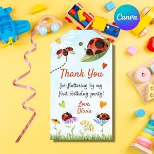 Editable Ladybug Gift Tags Personalized Gift Tags Lady Bug Gift Tags ...