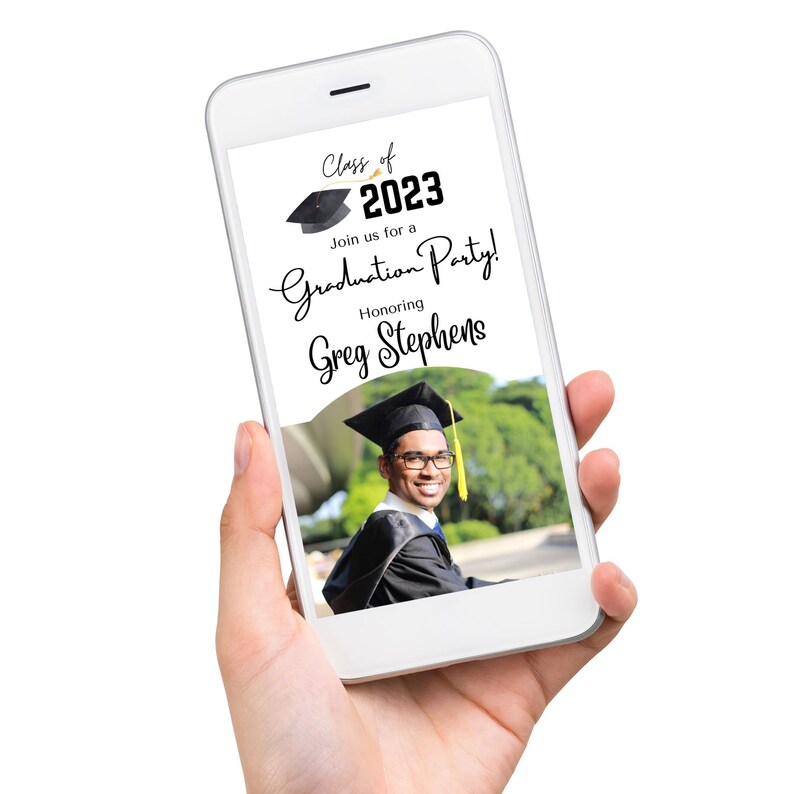 Editable Graduation Invitation Template Graduation Video Invitation ...