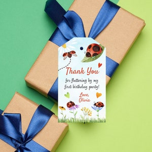 Editable Ladybug Gift Tags Personalized Gift Tags Lady Bug Gift Tags ...