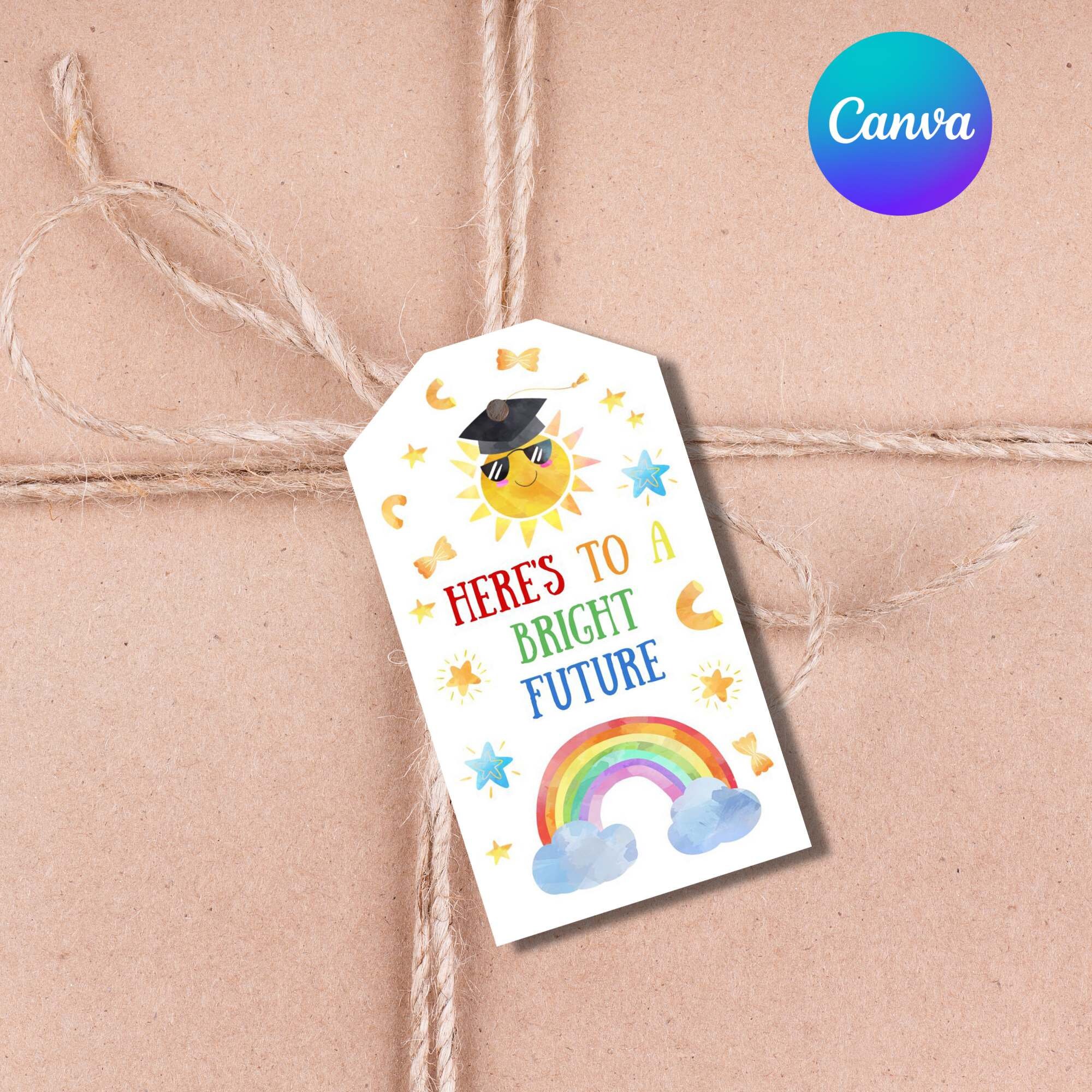 Editable Kindergarten Graduation Gift Tags Personalized Gift - Etsy